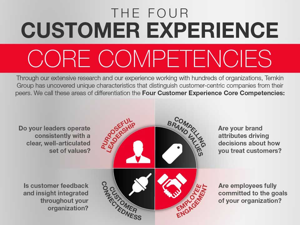 The Four Customer Experience Competencies Infographic - Check Yours